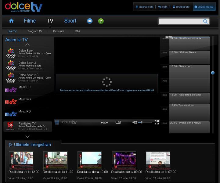 Platforma de televiziune pe internet Dolce TV va putea fi accesata atat ...