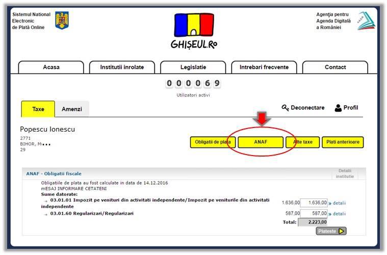 EXCLUSIV 1151 de romani si-au platit online obligatii fiscale in ...