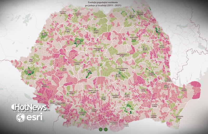 HARTĂ INTERACTIVĂ Populația României în fiecare localitate din țară ...