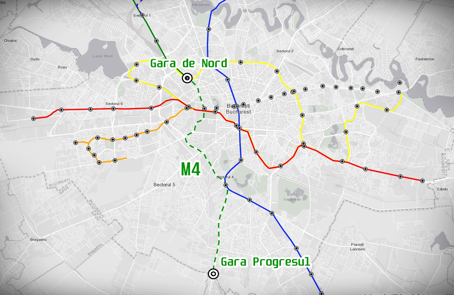 O nouă magistrală de metrou în București: Va avea 13 stații și va costa ...