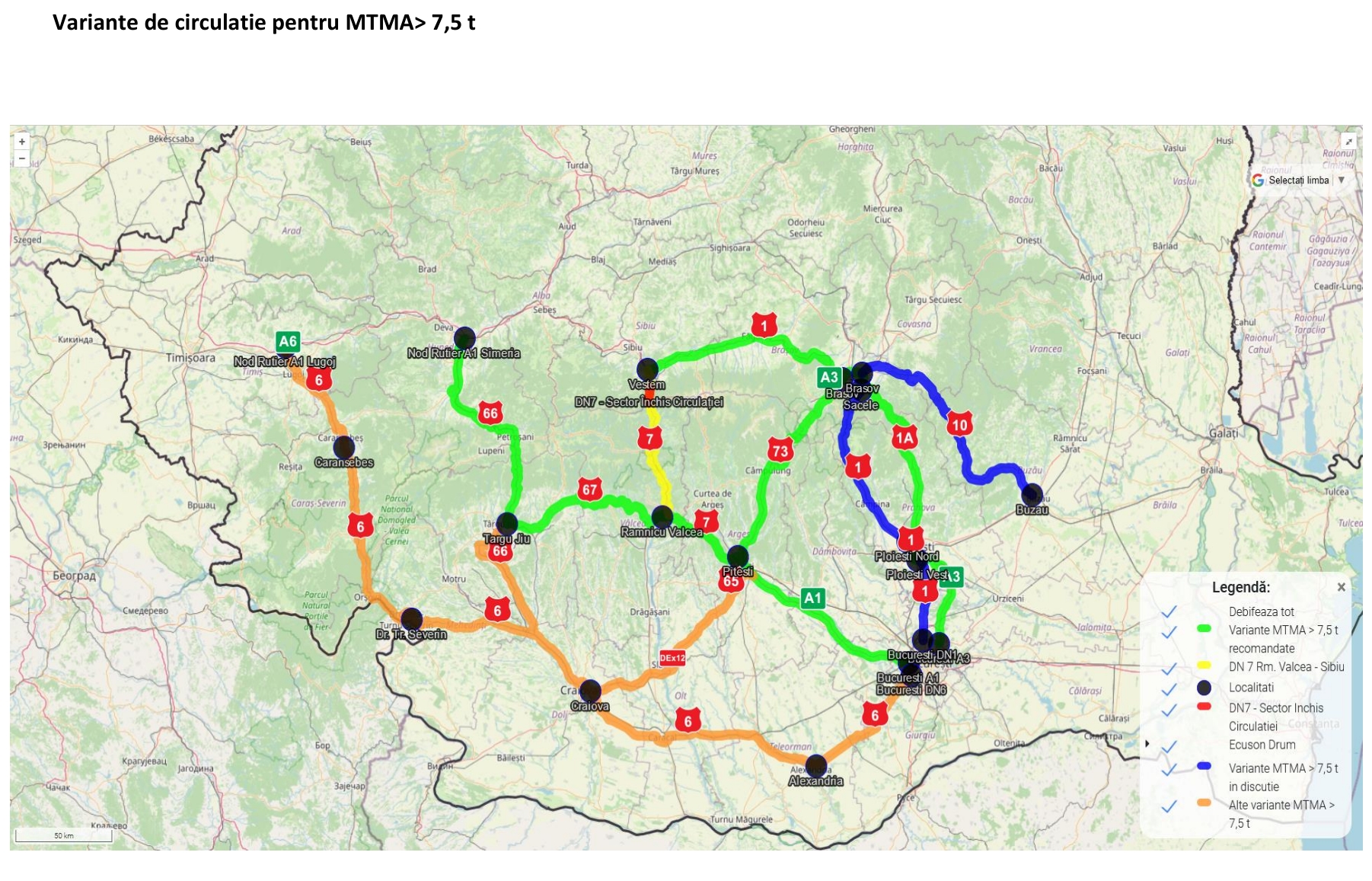 Se închide traficul pe Valea Oltului. Care sunt rutele oficiale de ocolire propuse de autorități ...