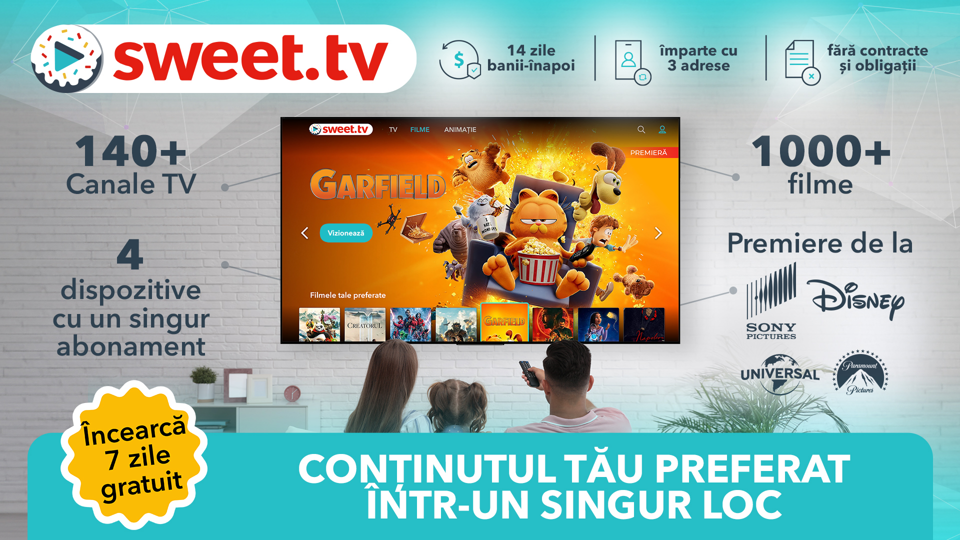 Tot conținutul TV favorit într-un singur loc - SWEET.TV îți oferă ...
