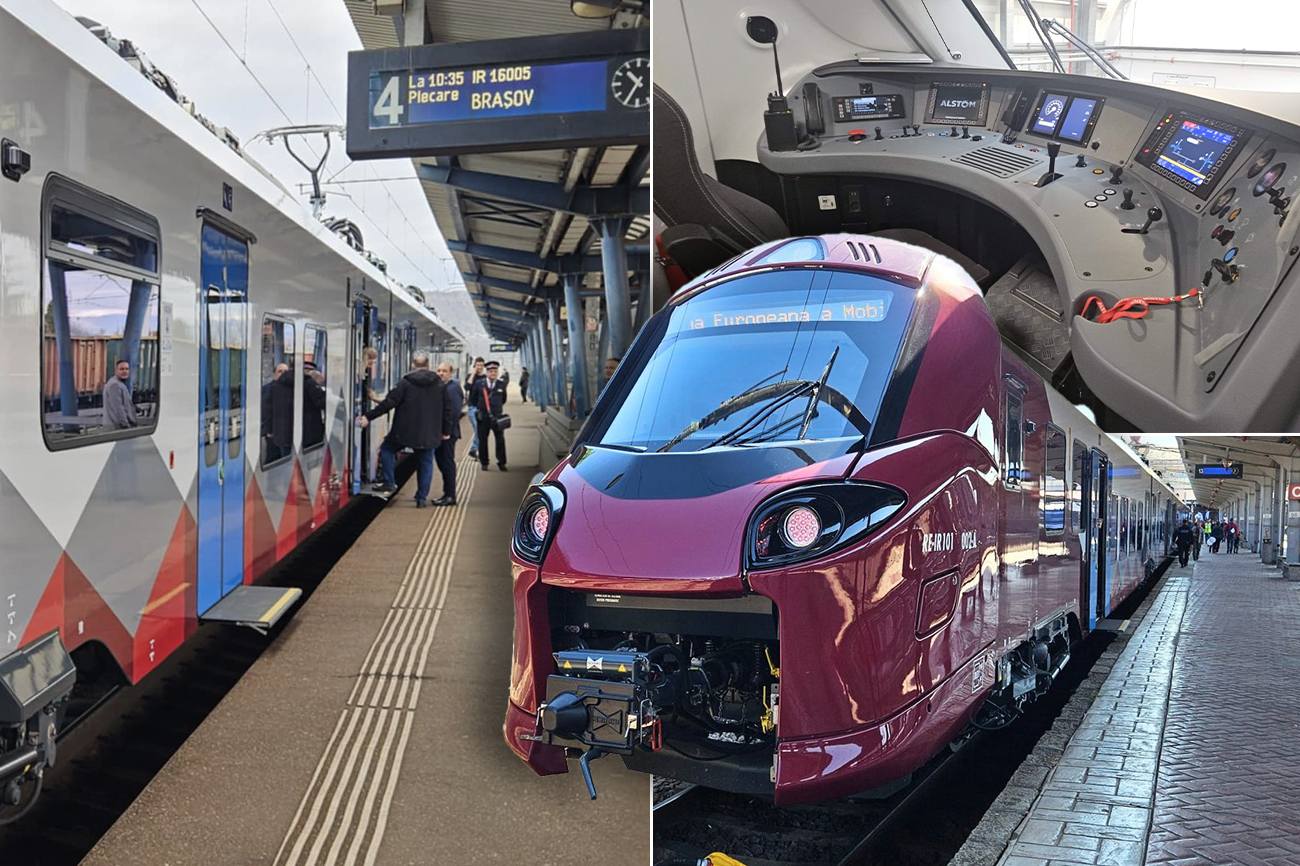 Primul tren nou cumpărat de România în ultimii 20 de ani circulă ...