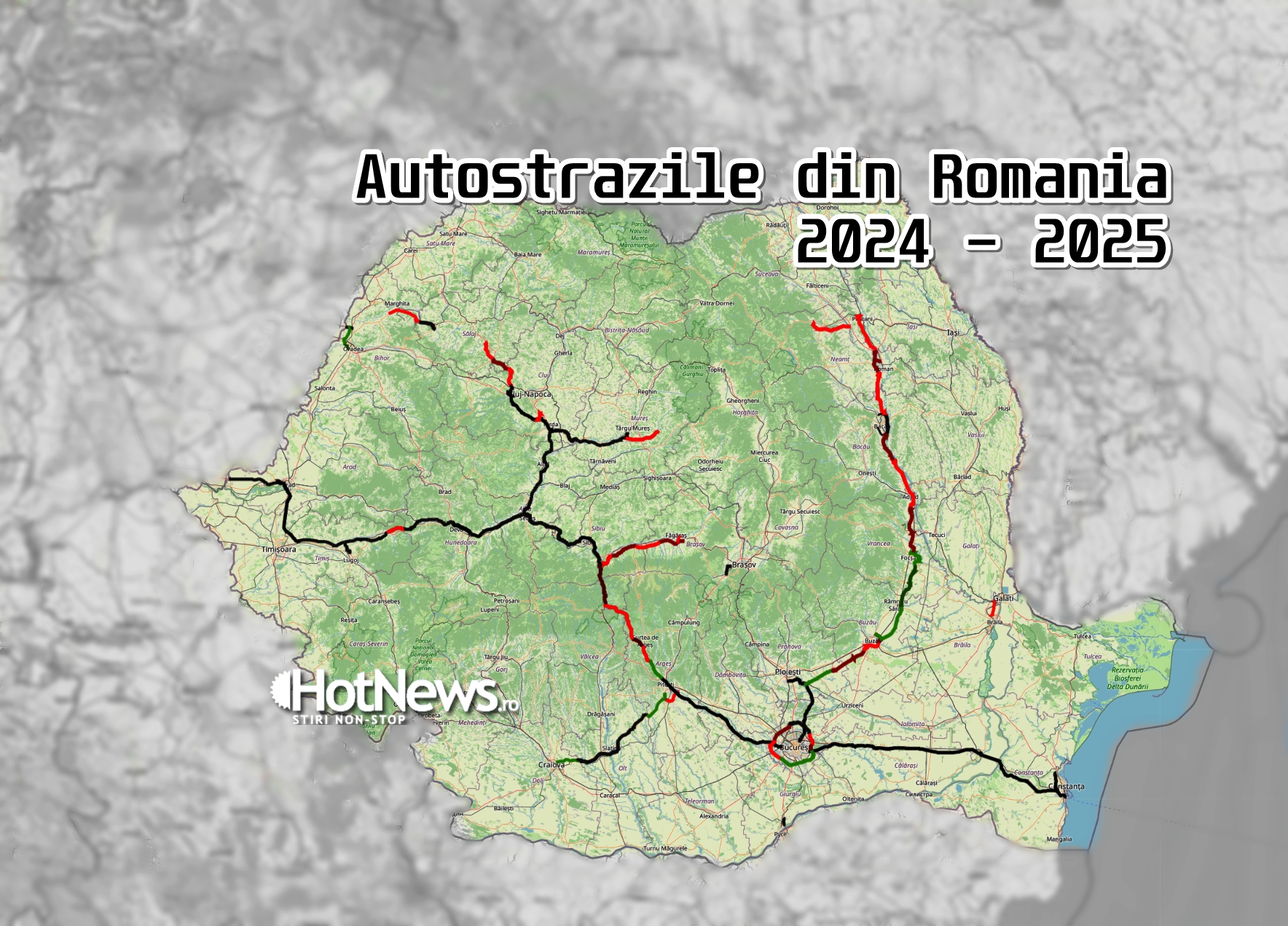ANIMAȚIE Cum arată pe hartă inaugurările de autostrăzi din România în ...