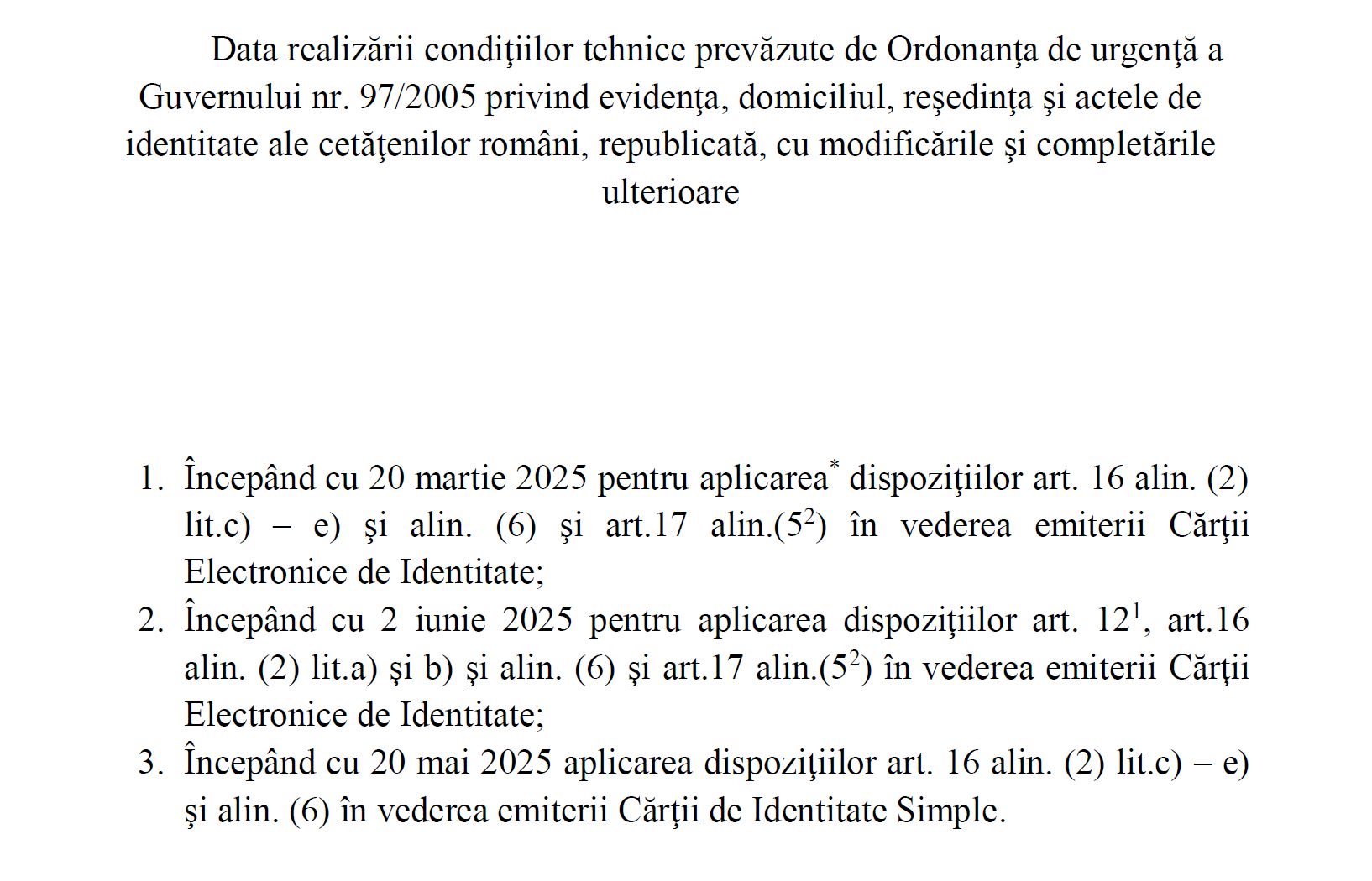 Când vor începe să fie emise noile cărți de identitate cu cip. Calendarul anunțat de MAI ...