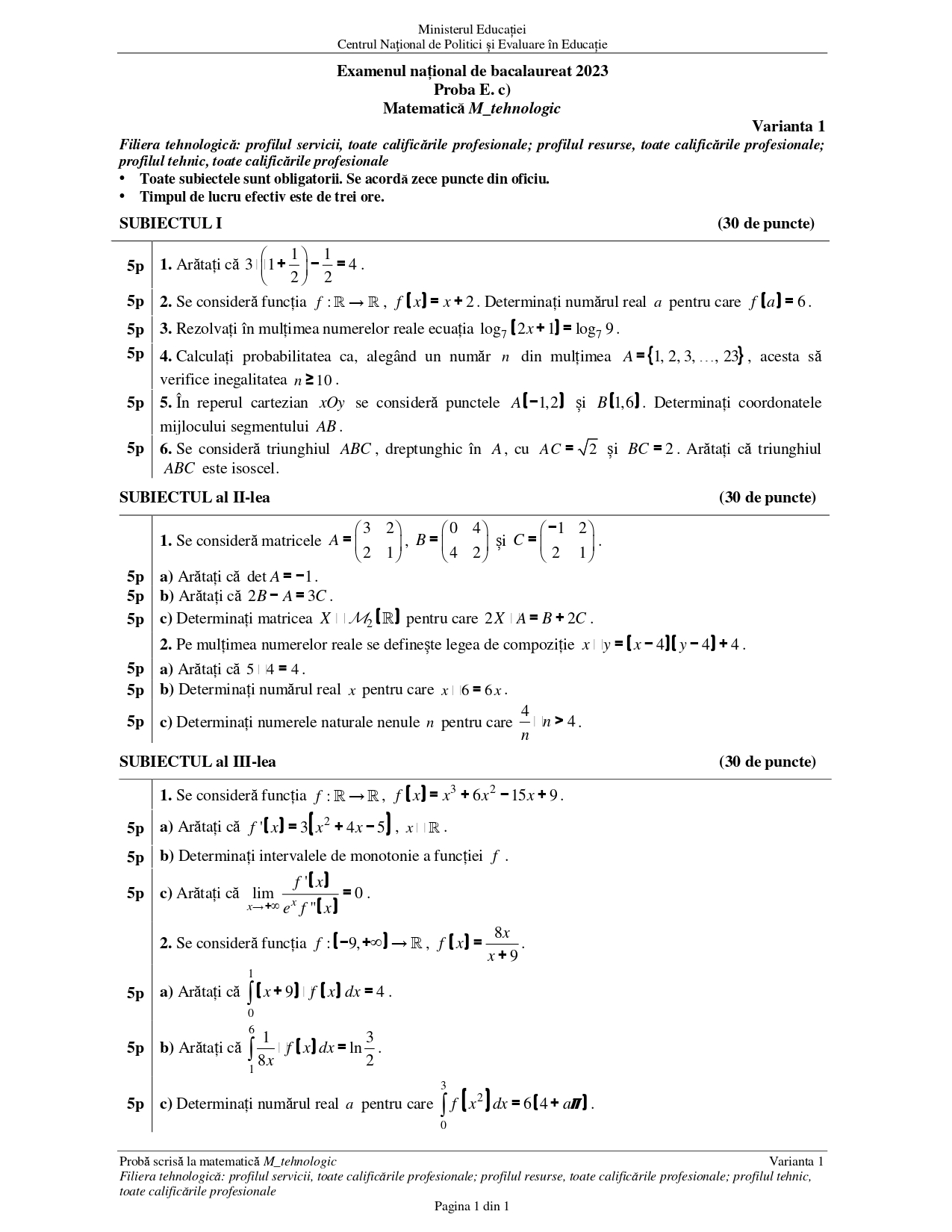 Subiectele la Matematică la BAC 2025. Ce cerințe au avut elevii de la ...