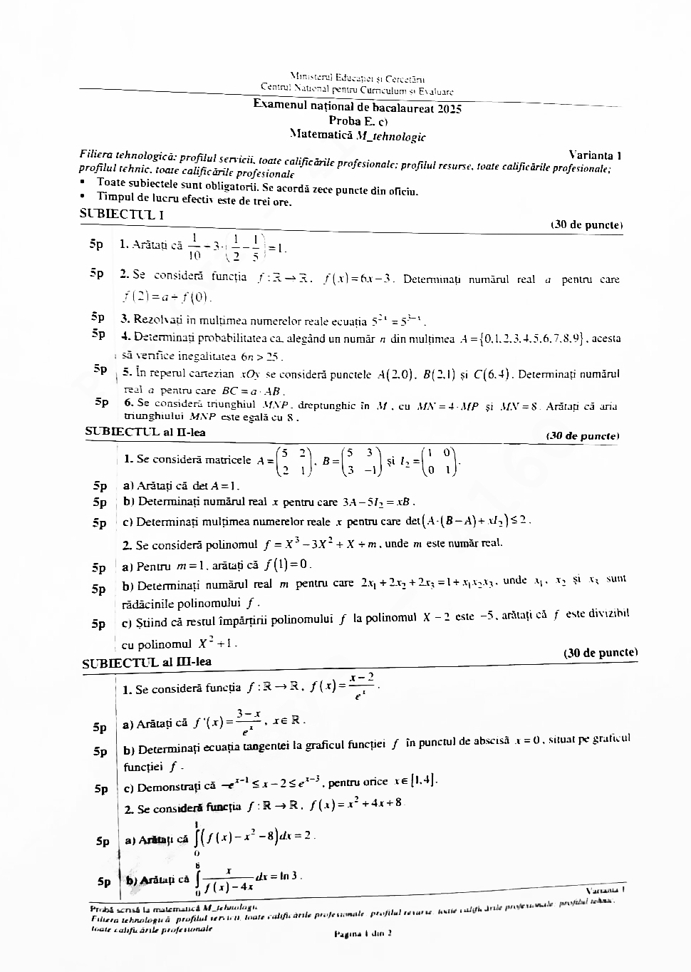 Subiectele la Matematică la BAC 2025. Ce cerințe au avut elevii de la ...