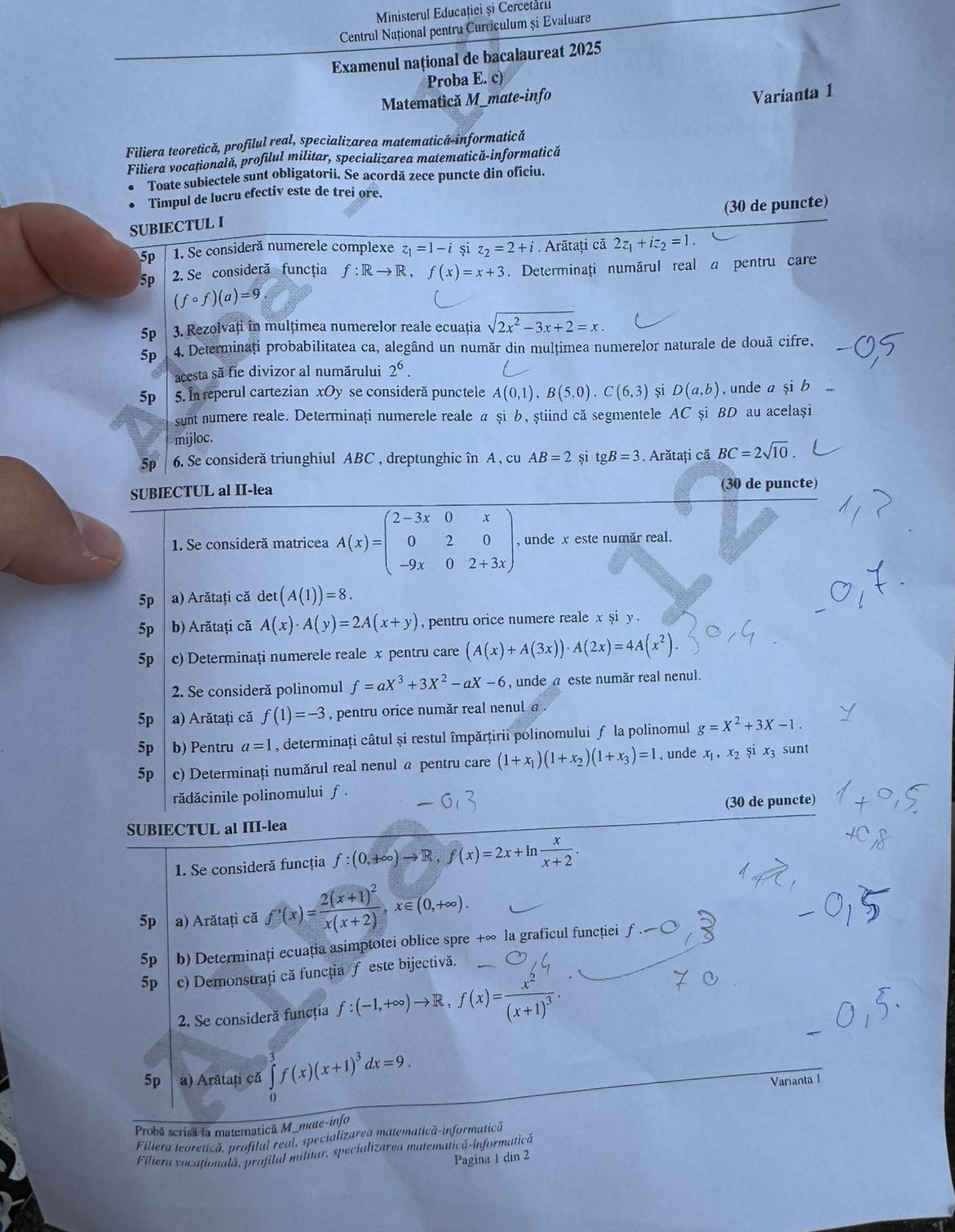 Subiectele la Matematică la BAC 2025. Ce cerințe au avut elevii de la mate-info, științele ...