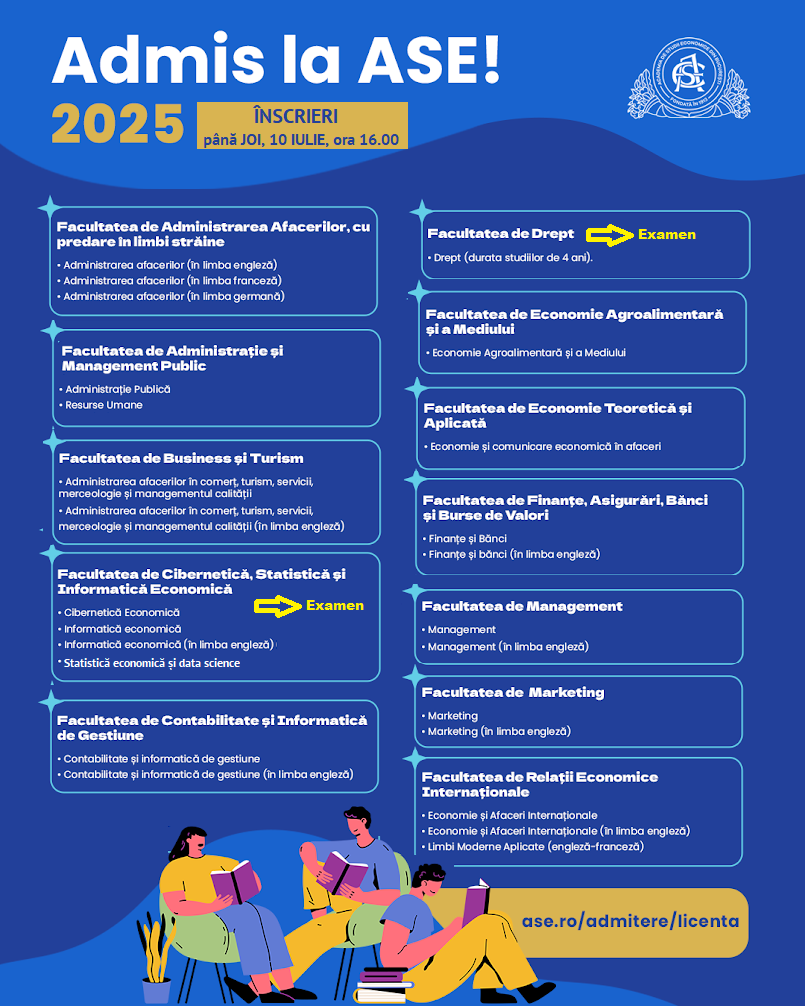 ASE a dat startul înscrierilor pentru Admiterea la programele ...