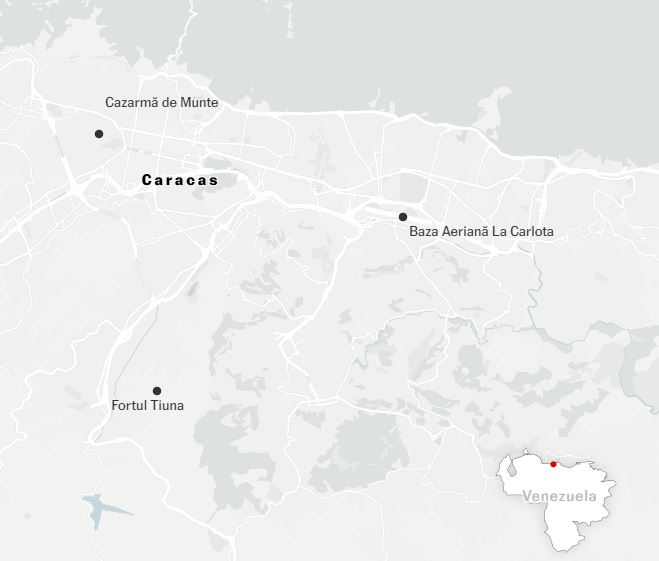 HARTĂ Unde au atacat forțele aeriene americane în Venezuela - HotNews.ro