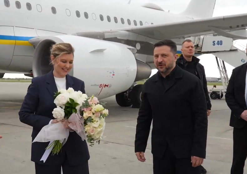 Summitul B9. Volodimir Zelenski și soția sa, Olena Zelenska, au ajuns ...